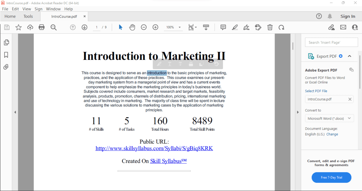 Skill Syllabus PDF | Skills Based Approach