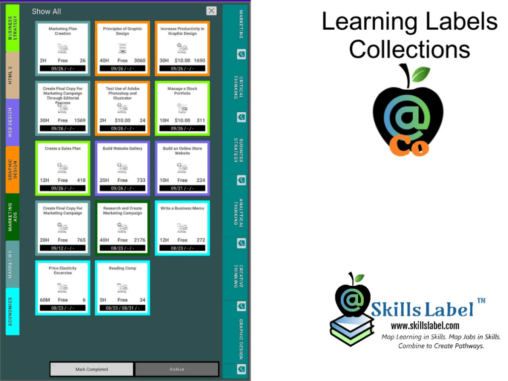 Updated Learning Labels Collections – A Tasking App for Learners and ...