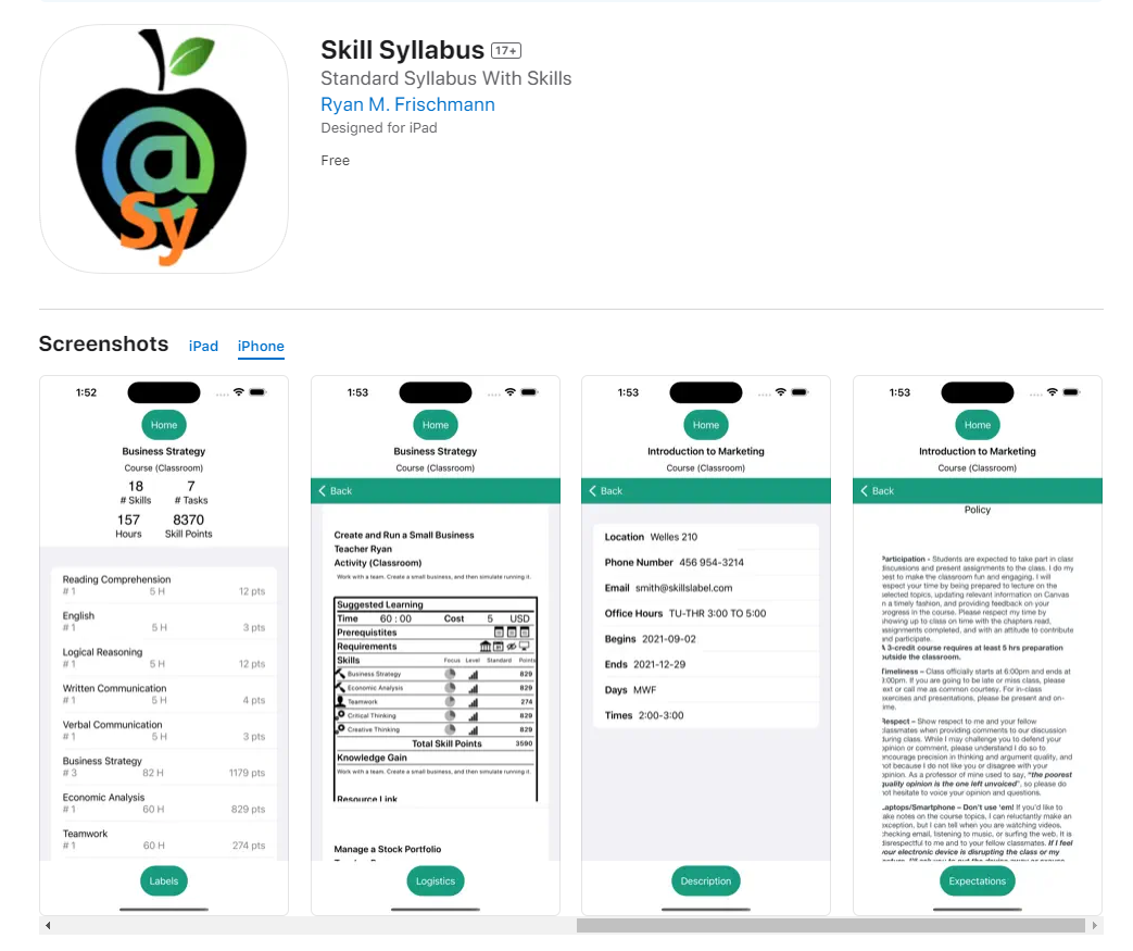 Skill Syllabus on iOS | Skills Based Approach